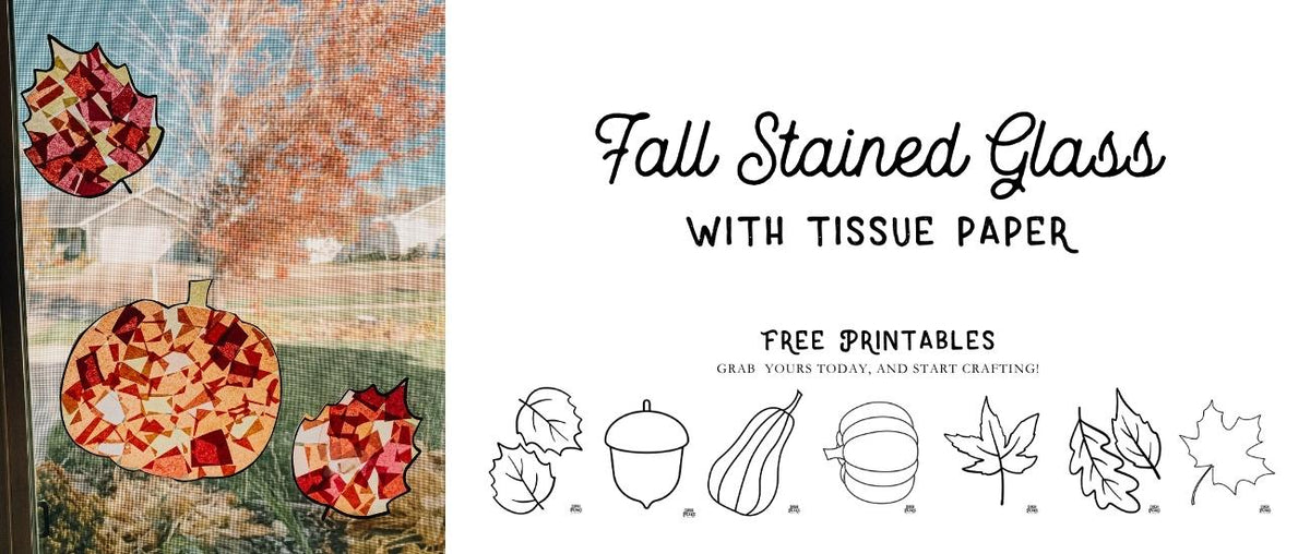 Crafting Fall Magic: Fall Stained Glass Tissue Paper Art – High Peaks ...