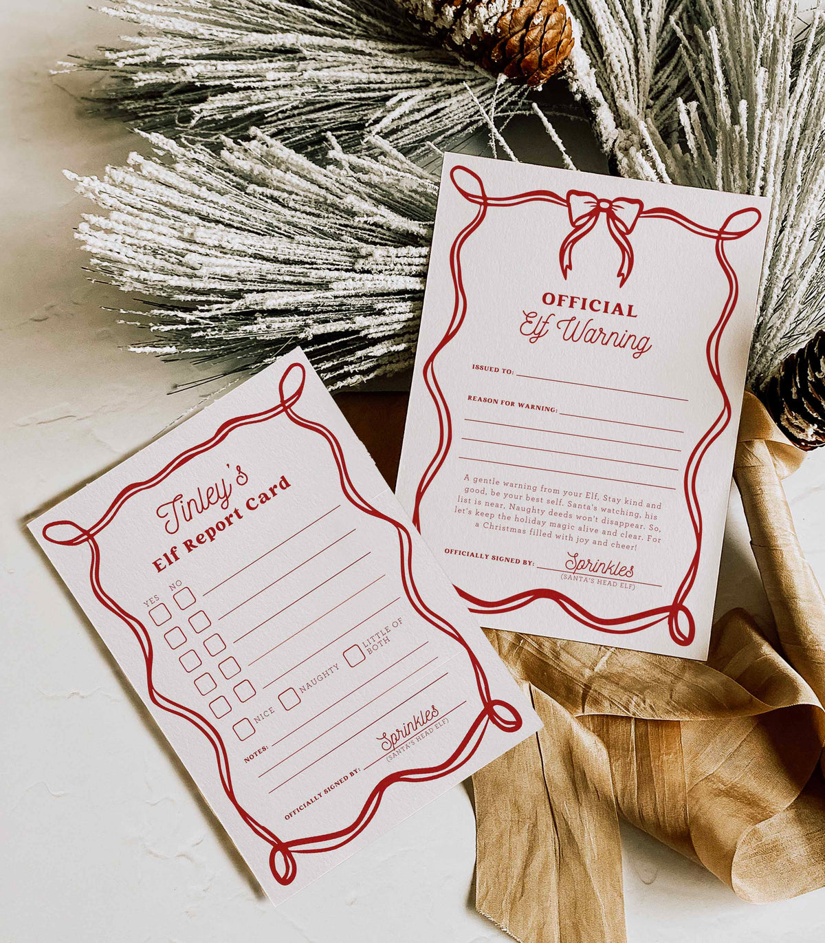 Whimsical Bow and Scallop Elf Letter Bundle – High Peaks Studios LLC