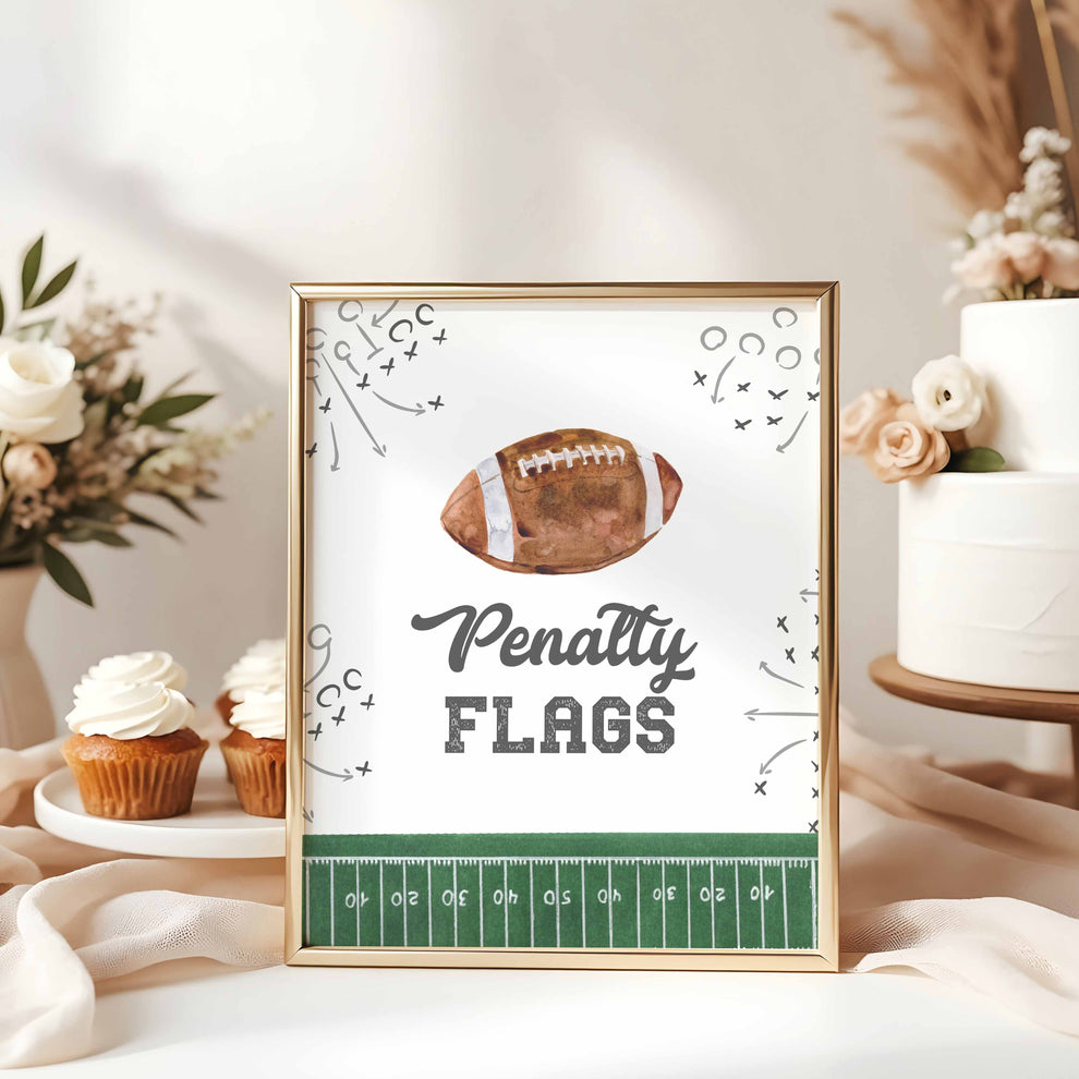 Penalty Flags Party Sign Printable – High Peaks Studios LLC