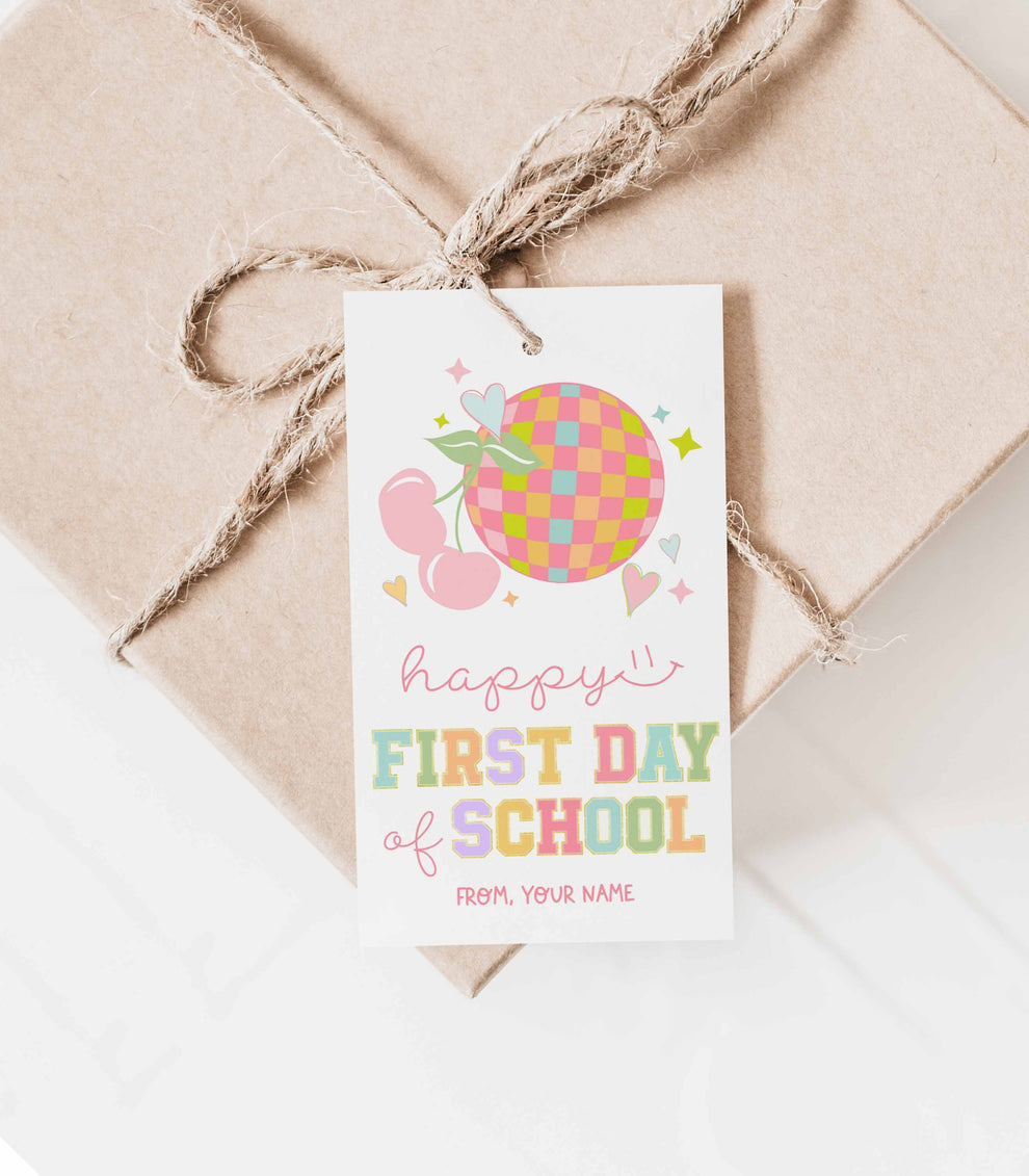Happy First Day of School Patch Letter Gift Tag – High Peaks Studios LLC