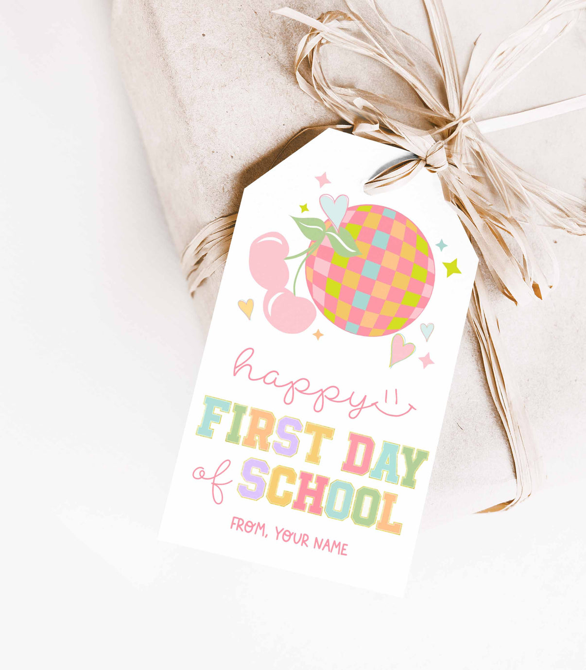Happy First Day of School Patch Letter Gift Tag – High Peaks Studios LLC