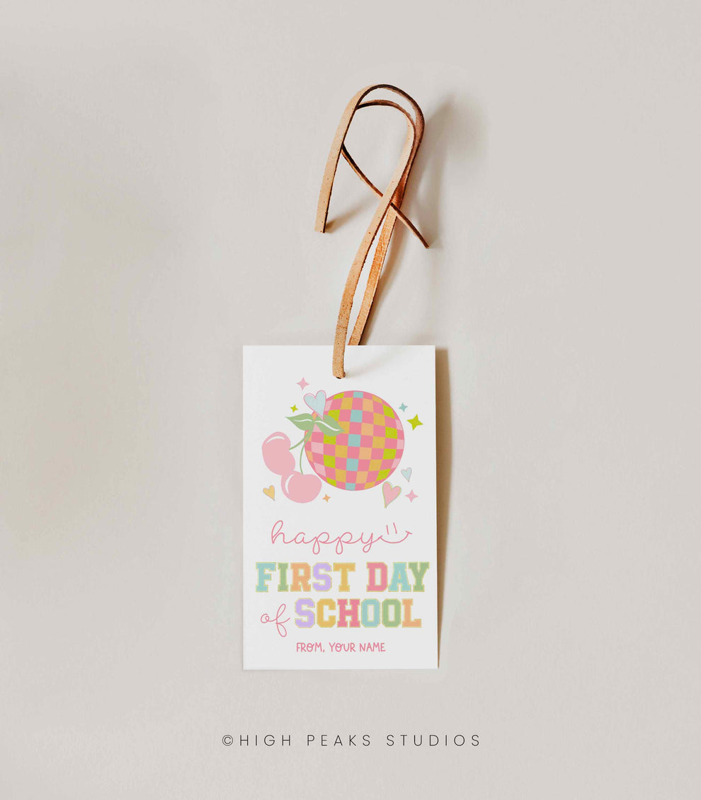 Happy First Day of School Patch Letter Gift Tag – High Peaks Studios LLC