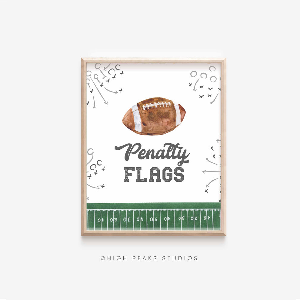 Penalty Flags Party Sign Printable – High Peaks Studios LLC