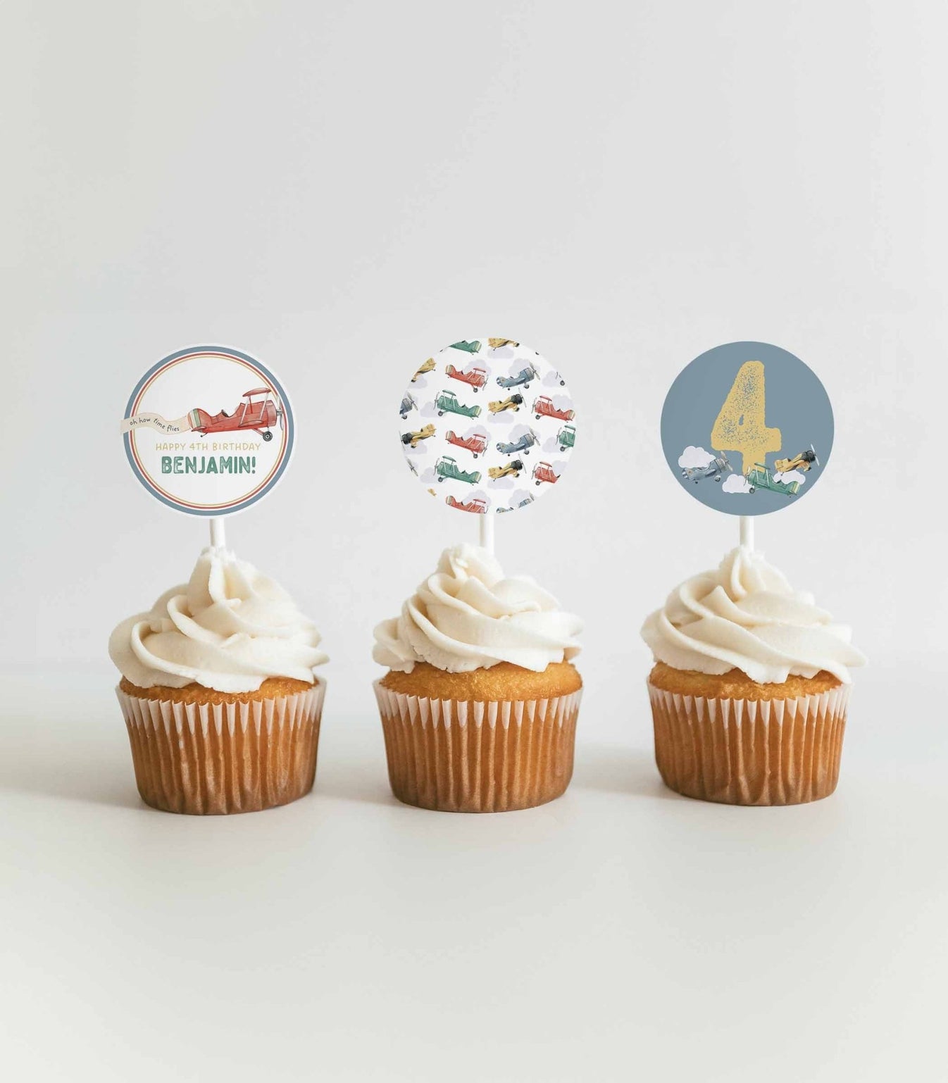 Airplane Party Cupcake Topper Printables – High Peaks Studios LLC