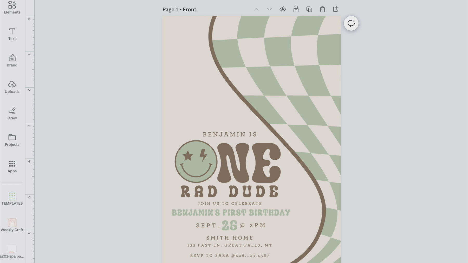 One Rad Dude Birthday Invitation Printable – High Peaks Studios