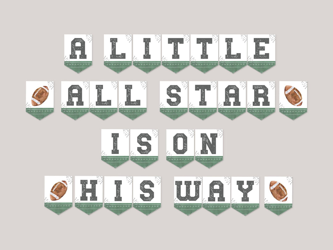 A Little All Star is on His Way Football Pennant Banner – High Peaks ...