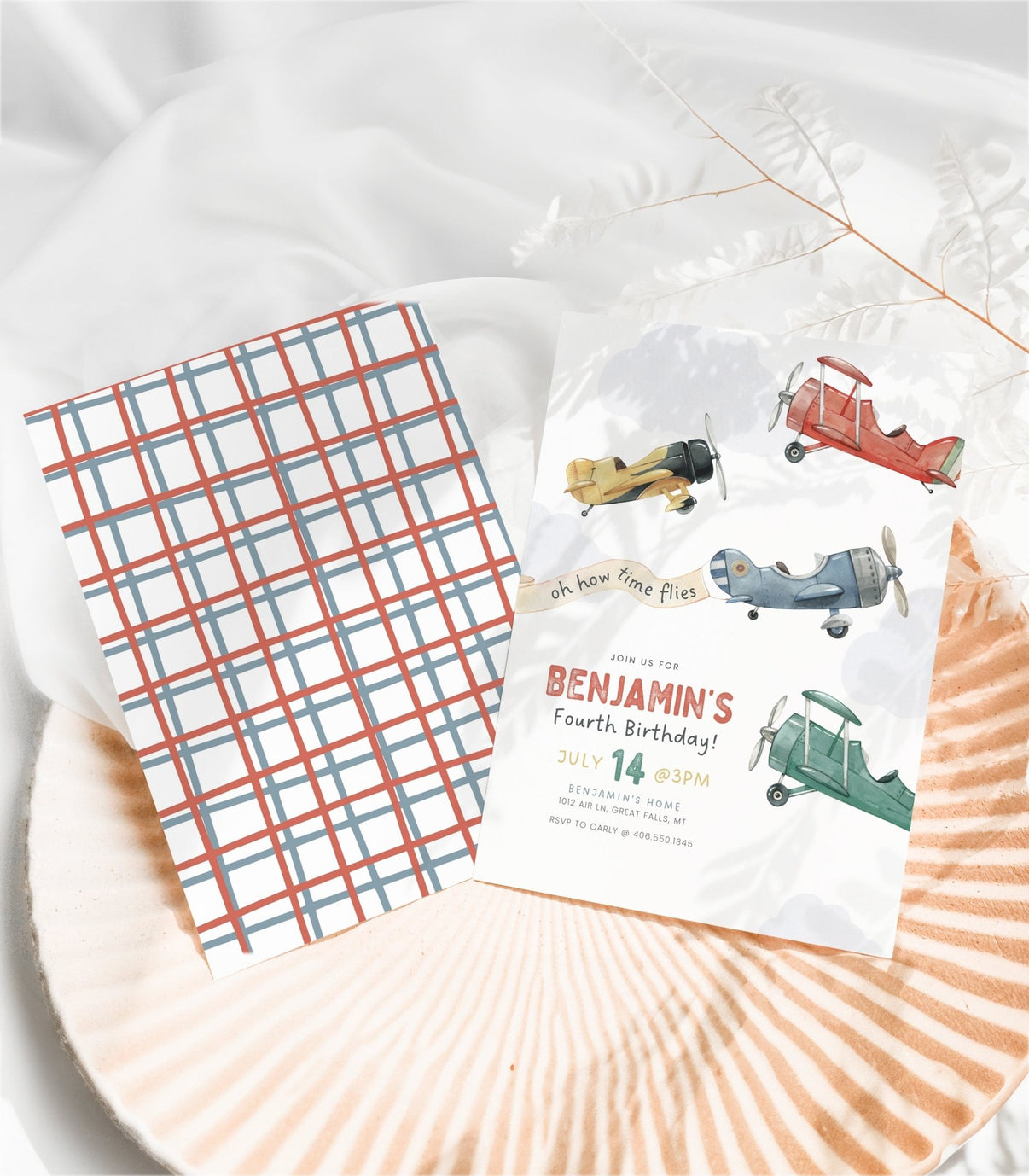 Airplane Birthday Invitation Template – High Peaks Studios LLC