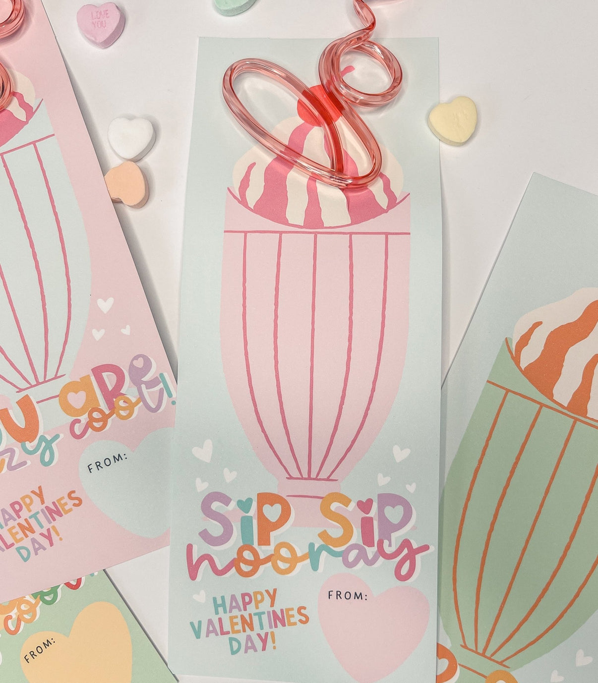 Crazy Straw Valentines Day Tag Printables – High Peaks Studios LLC