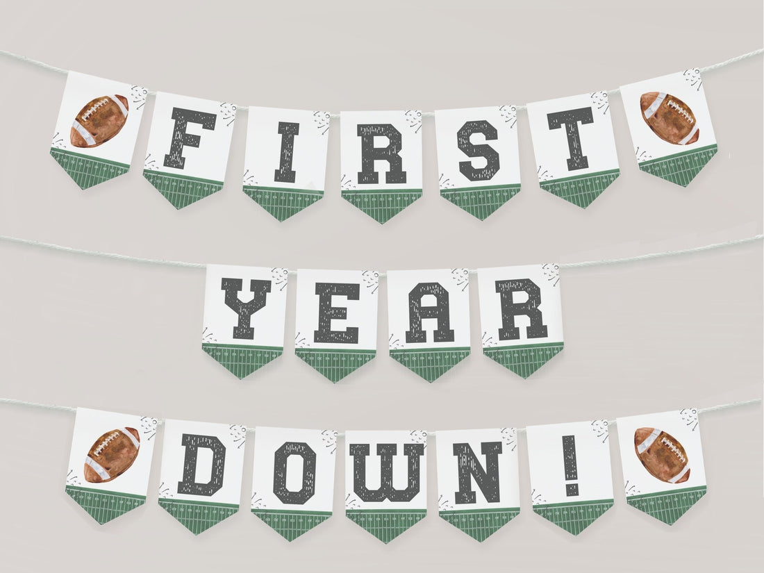 First Year Down Pennant Banner Printable – High Peaks Studios LLC