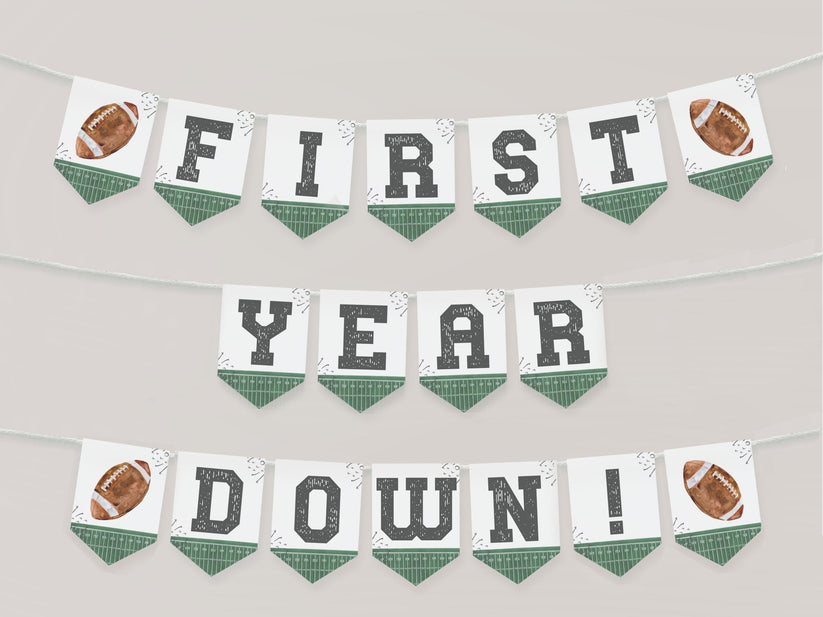 First Year Down Pennant Banner Printable – High Peaks Studios LLC