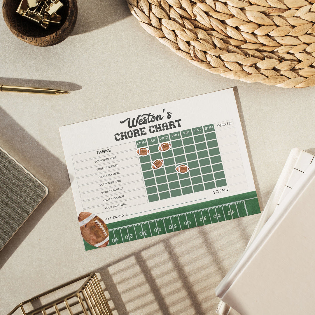 Football Reward Chart Printable, With Football Sticker Page – High ...