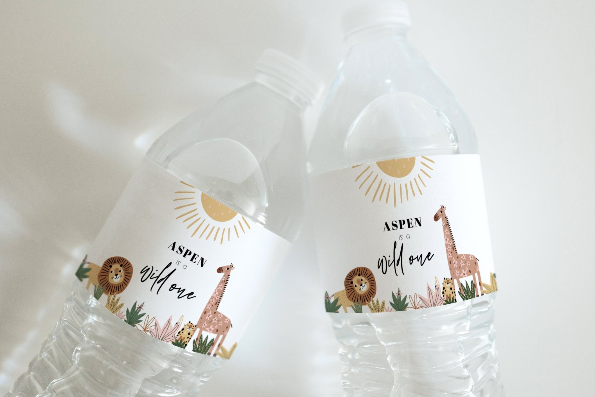 Safari Party Water Bottle Label Printables – High Peaks Studios LLC