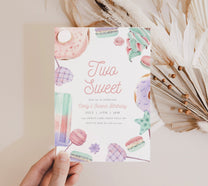 Two Sweet Birthday Party Invitation Printable - Pastels – High Peaks ...