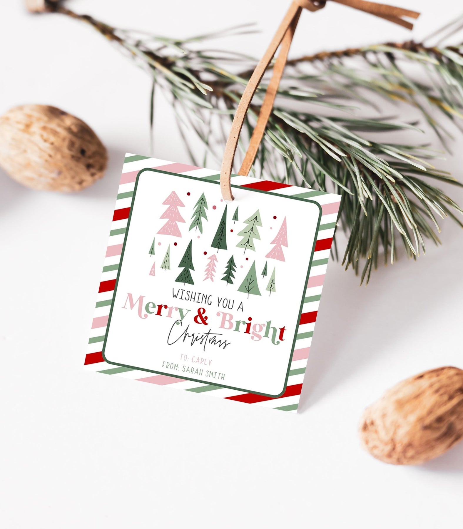 Wishing you a Merry & Bright Christmas Printable Gift Tag – High Peaks ...